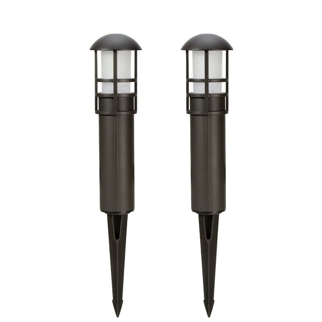 Maxxima LED Low-Voltage Landscape Light Fixture, 140 Lumens, 3000K Warm White, Hardwired Bollard ...