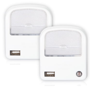 Maxxima LED Night Lights With Dusk To Dawn Sensor Cool White (Pack of 2 ...