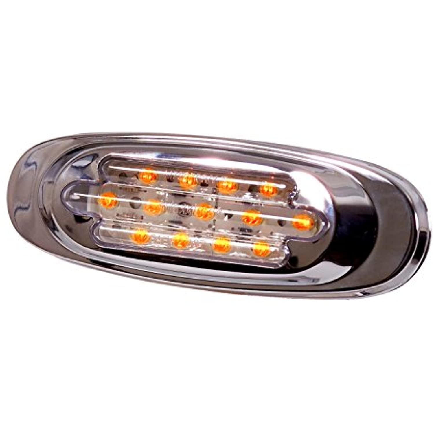 Maxxima M72270YCL Amber LED Clear Lens Oval Clearance Marker Light with ...