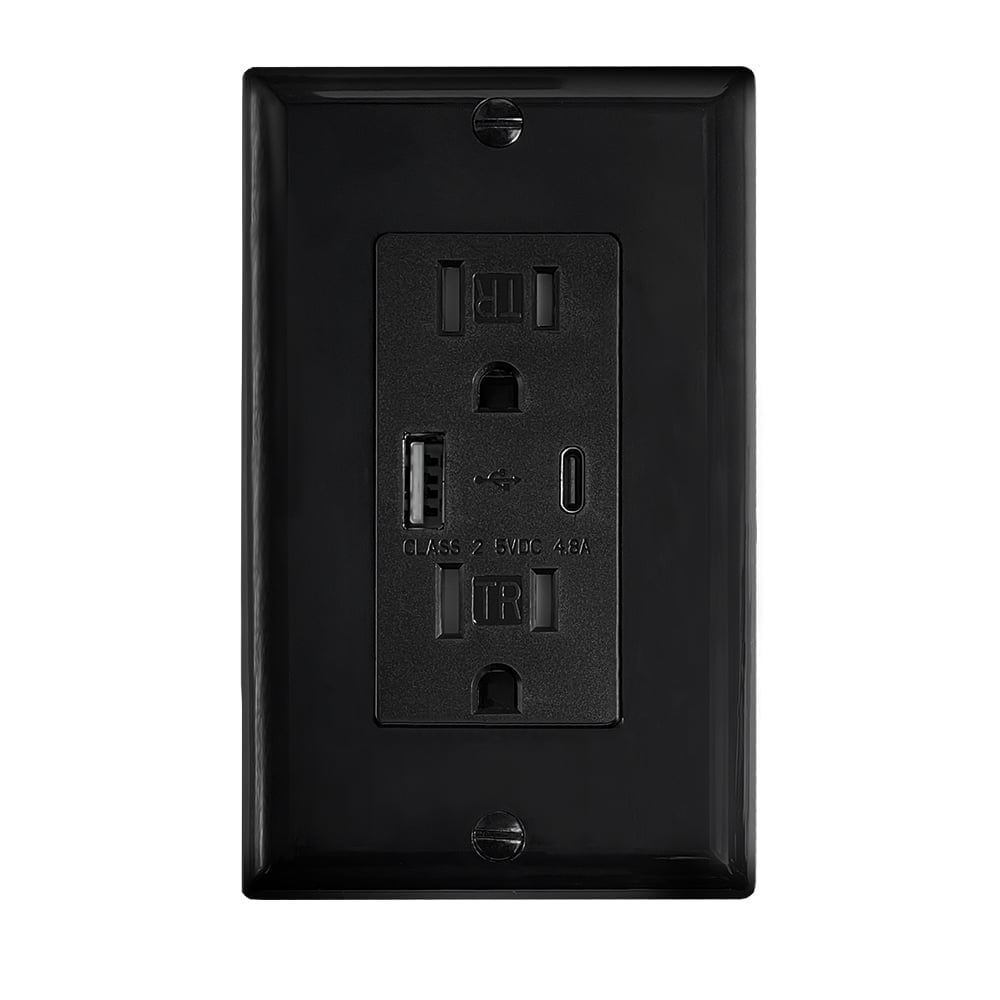 Maxxima USB Wall Outlet Receptacle - High Speed Charging for Smart ...