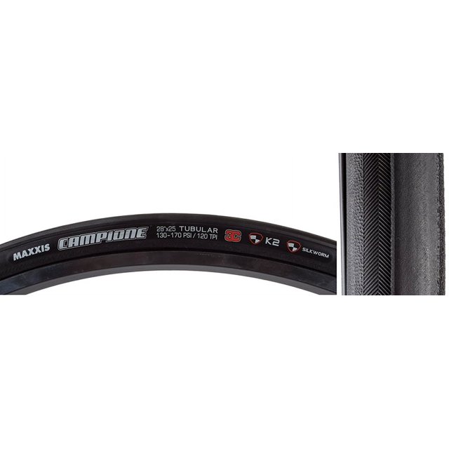 Maxxis Campione 3C/K2 Tire Tubular Max Campione 700x25 M6r 3c/k2 Bk - Walmart.com