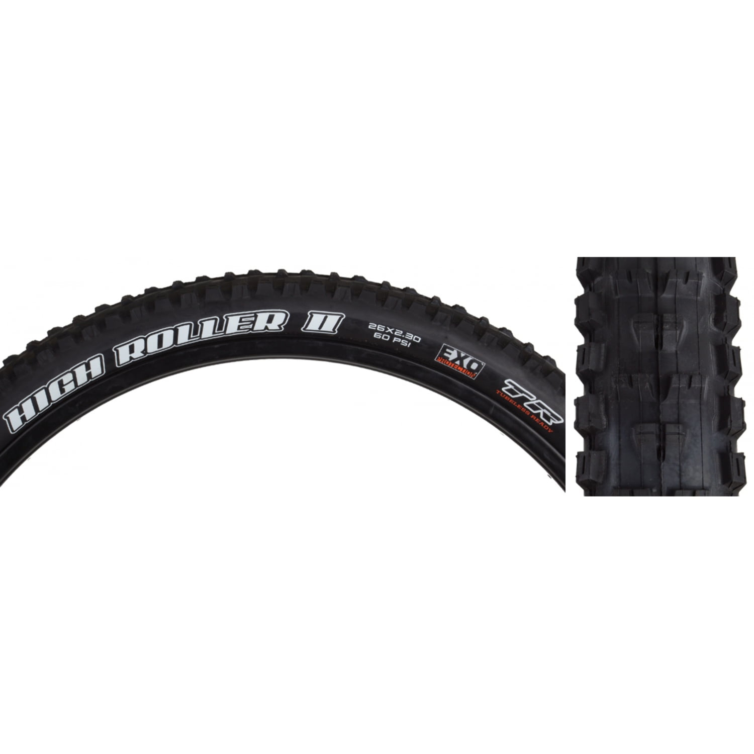 Maxxis MTB High Roller II Tire - 26 x 2.3, Tubeless, Folding, Black ...