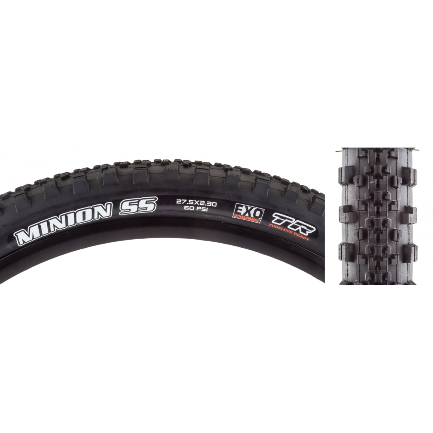 Maxxis Minion SS Tire - 27.5 x 2.3, Tubeless, Folding, Black, Dual, EXO - Walmart.com