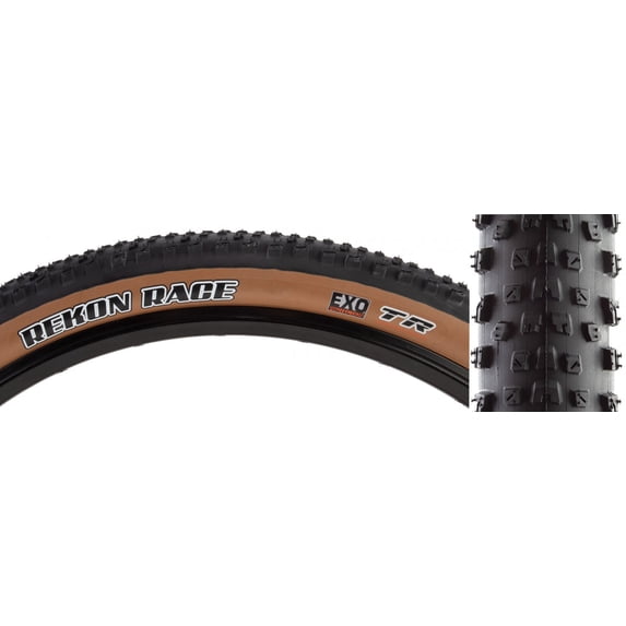 Maxxis Rekon Race Tire, 29 x 2.4" EXO/TR/WT Dk Tanwall - Walmart.com