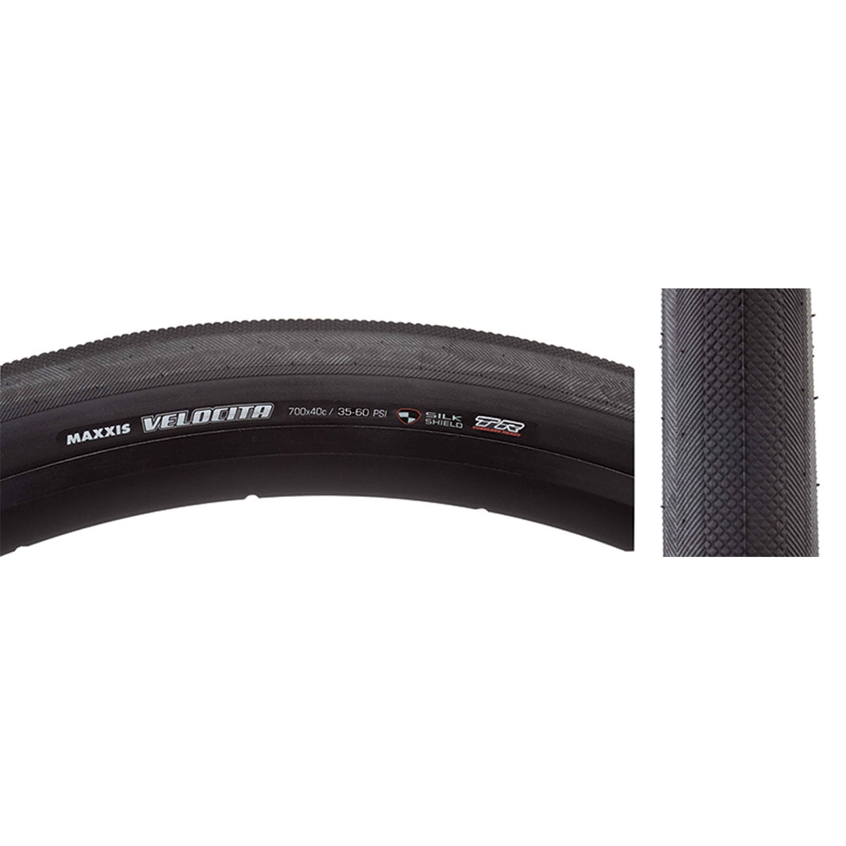 Maxxis Velocita Tire - 700 x 40, Tubeless, Folding, Black, Dual ...