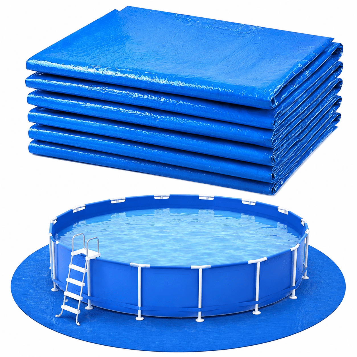 Maxxmarket Premium 19.7 ft Round Above-Ground Pool Ground Cloth ...