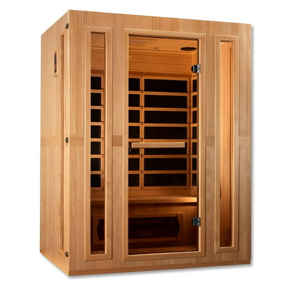 Maxxus Indoor Home Sauna: 3-Person Corner, Low EMF (Under 8MG), FAR Infrared, Canadian Hemlock ...