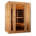 Maxxus Indoor Home Sauna: 3-Person Corner, Low EMF (Under 8MG), FAR Infrared, Canadian Hemlock ...