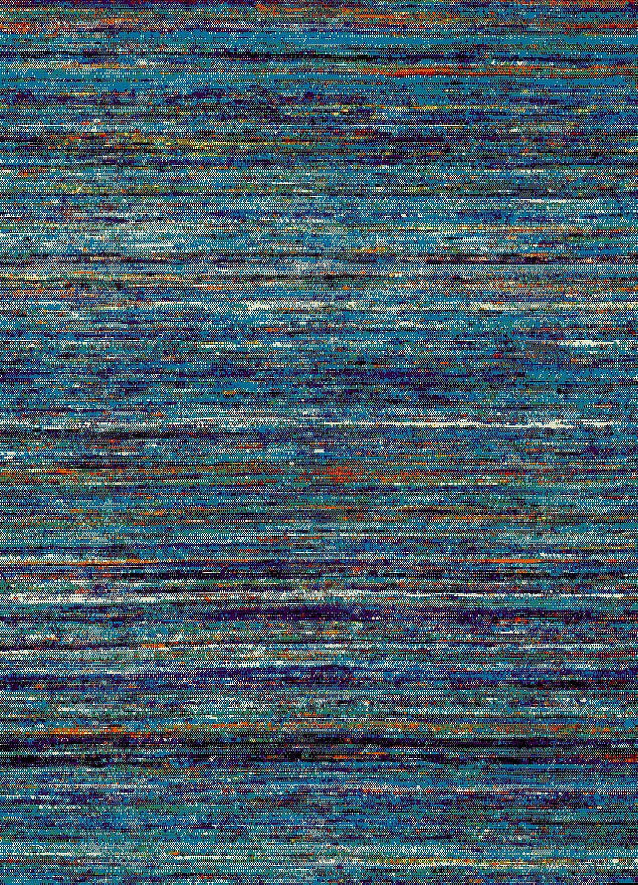 Maxy Home Aiza Collection Blue/Multi Striped Area Rug, 8' x 10 ...