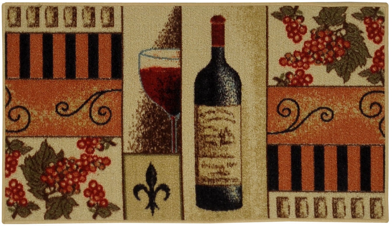 Maxy Home Cucina Collection Orange/Beige Win Area Rug, 3' x 5 ...