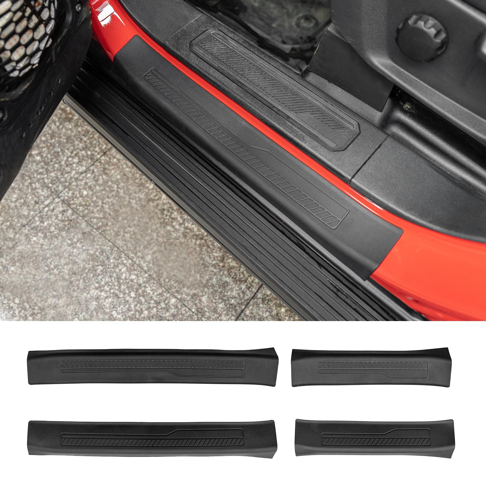 Maxzina Door Sill Protector Compatible with 2021-2025 Ford Bronco Door ...