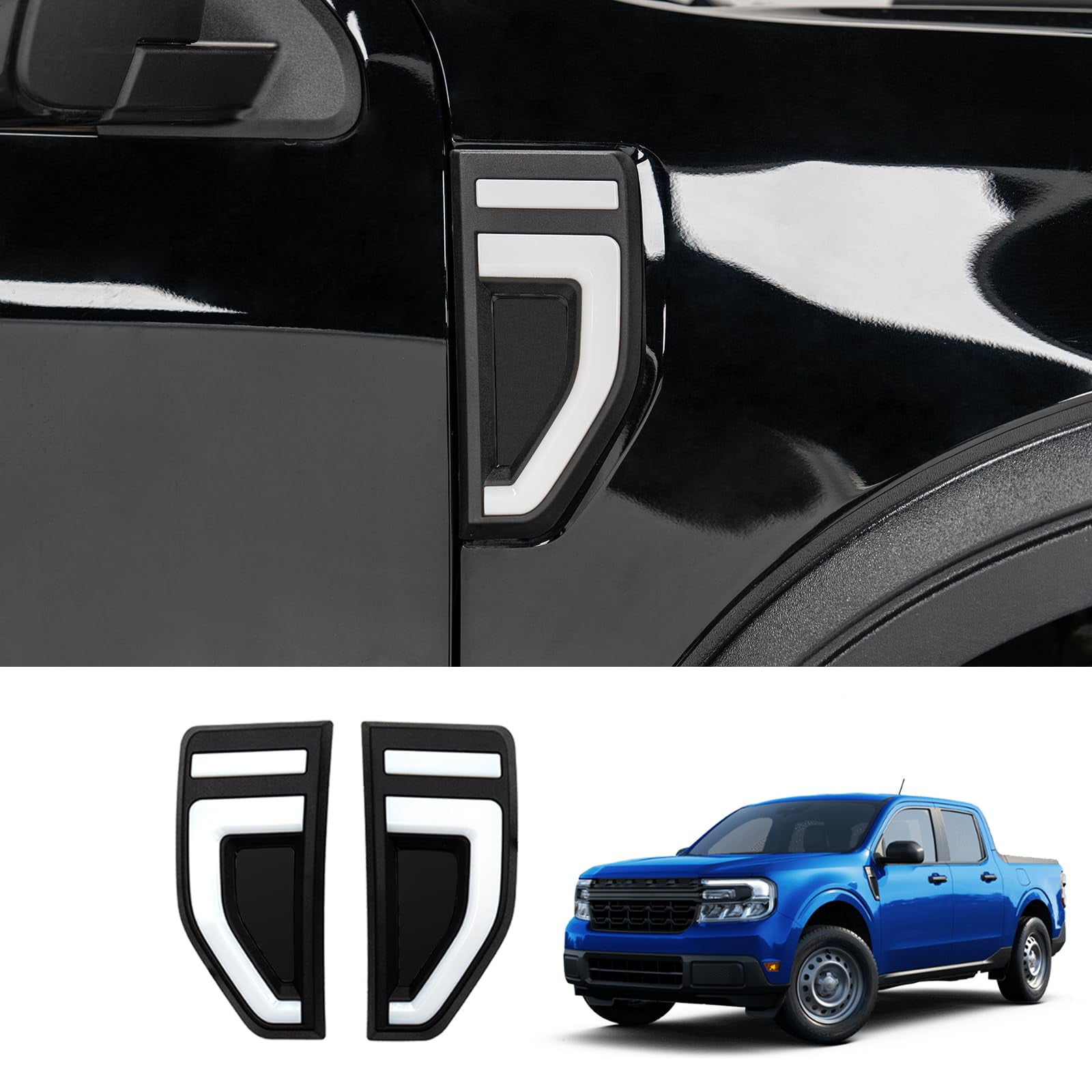 Maxzina Side Marker Lights MMF7 Compatible with 2022-2025 Ford Maverick ...