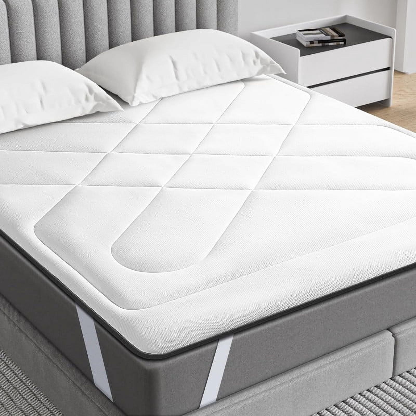 Maxzzz Universal-Fit Queen Size Mattress Pad: Breathable Memory Foam ...
