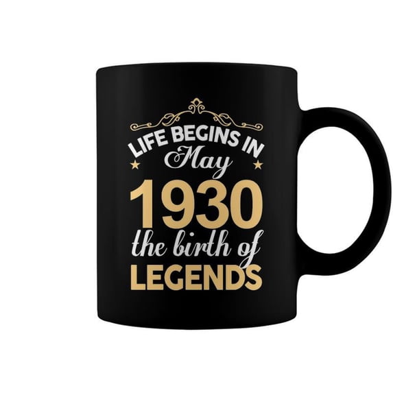May 1930 Birthday Life Begins In May 1930 V2 Coffee Mugs - Walmart.com