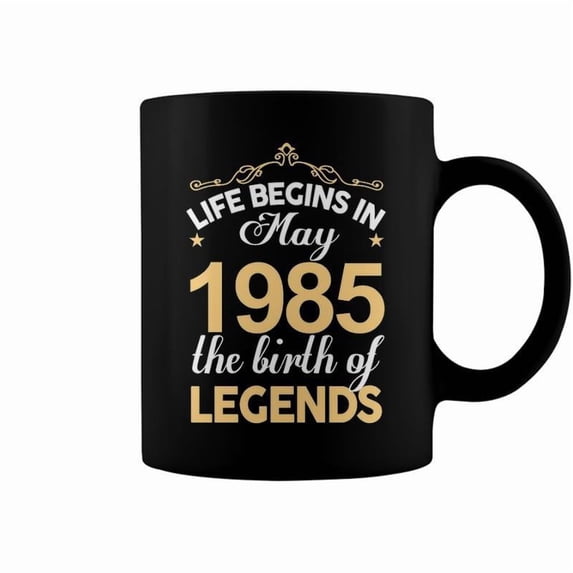 May 1985 Birthday Life Begins In May 1985 V2 Coffee Mugs - Walmart.com