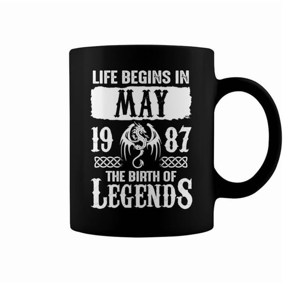 May 1987 Birthday Life Begins In May 1987 Coffee Mugs - Walmart.com