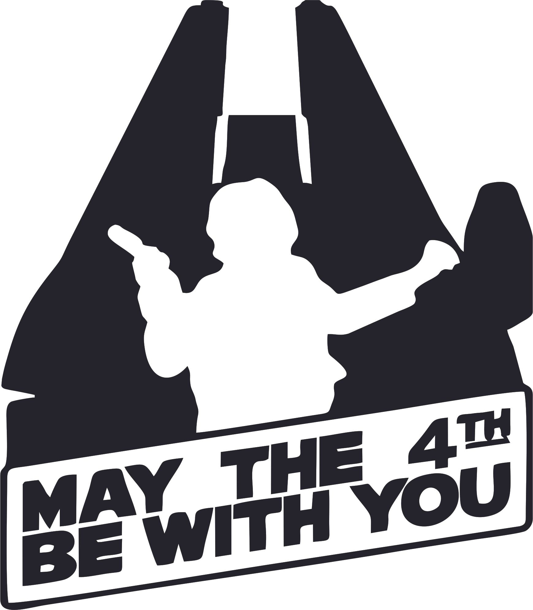 May the 4th Be With You Star Wars Character Wall Art Vinyl Sticker ...