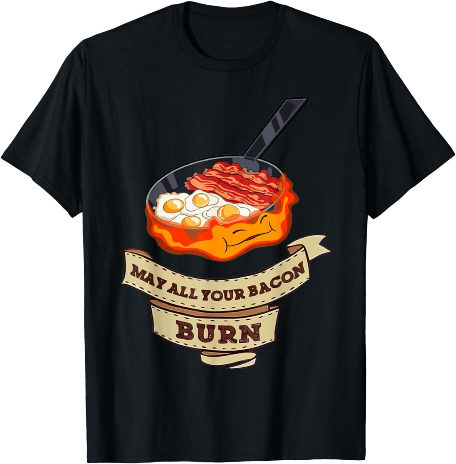 May All Your Bacon Burn Funny Barbeque BBQ Party T-Shirt - Walmart.com