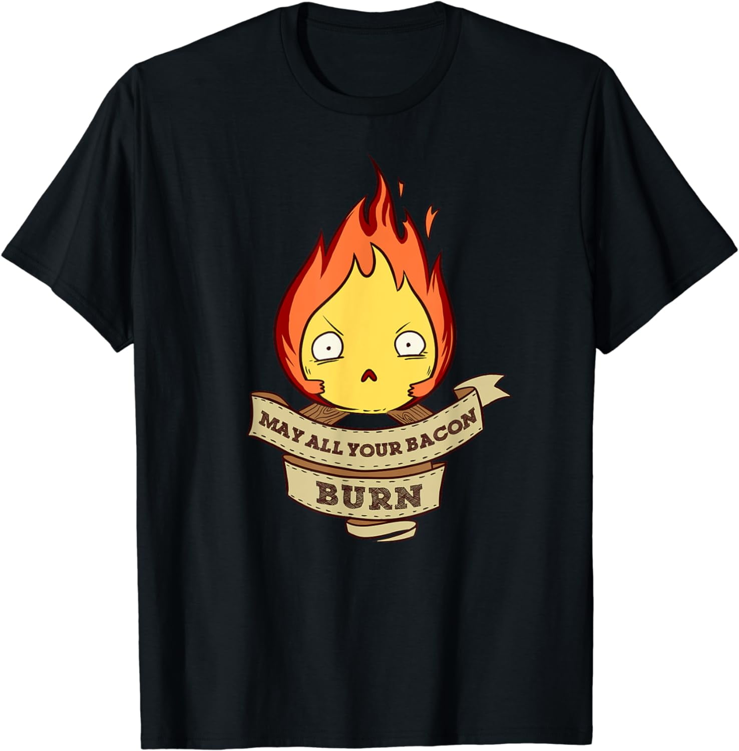 May All Your Bacon Burn Scary Fire Demon T-Shirt - Walmart.com