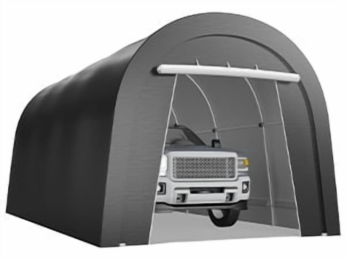 May in Color 10‘x15’ Metal Heavy Duty Portable Outdoor Garage Carport with 2 Roll-up Door ...