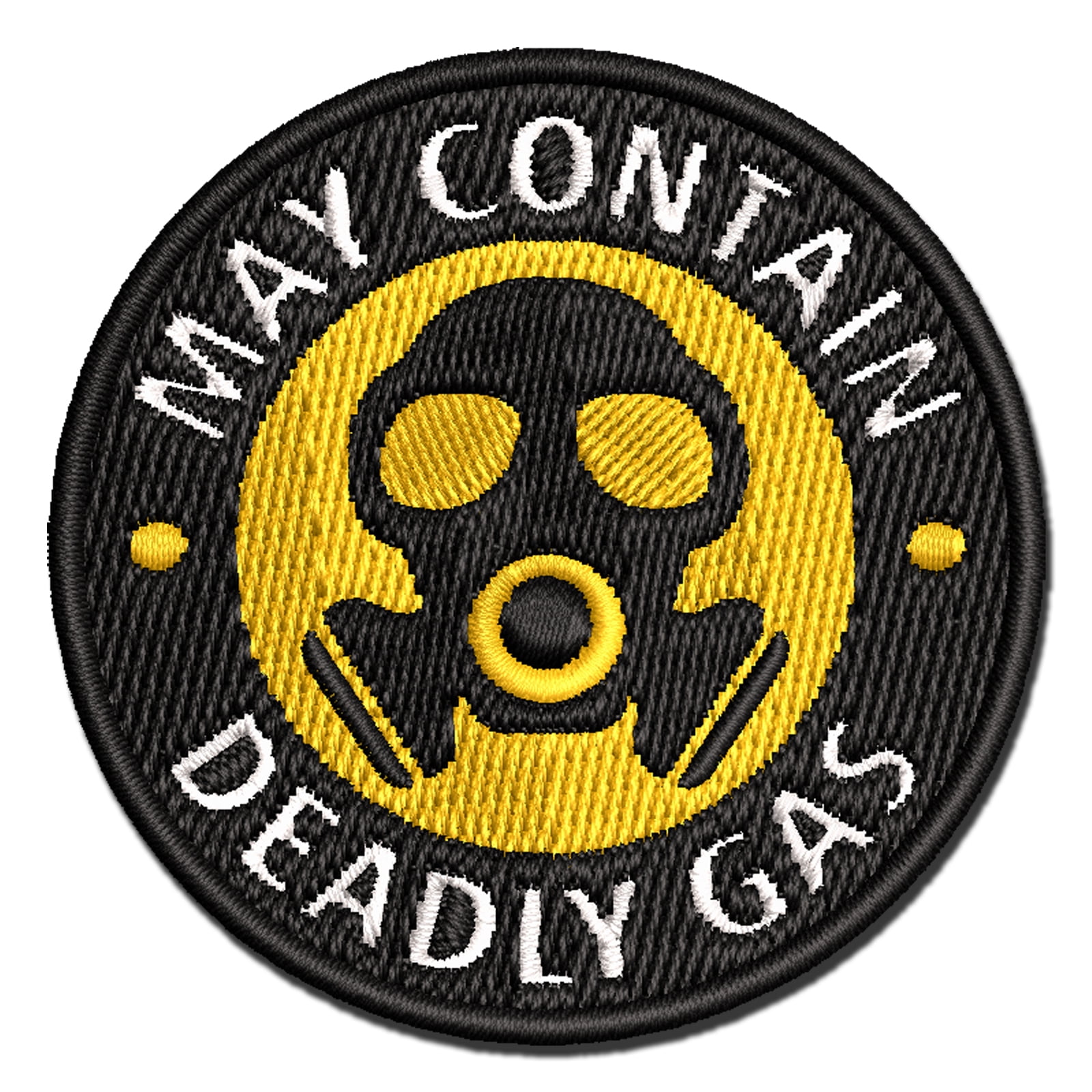 May Contain Deadly Gas Mask Fart Applique Multi-Color Embroidered Hook ...