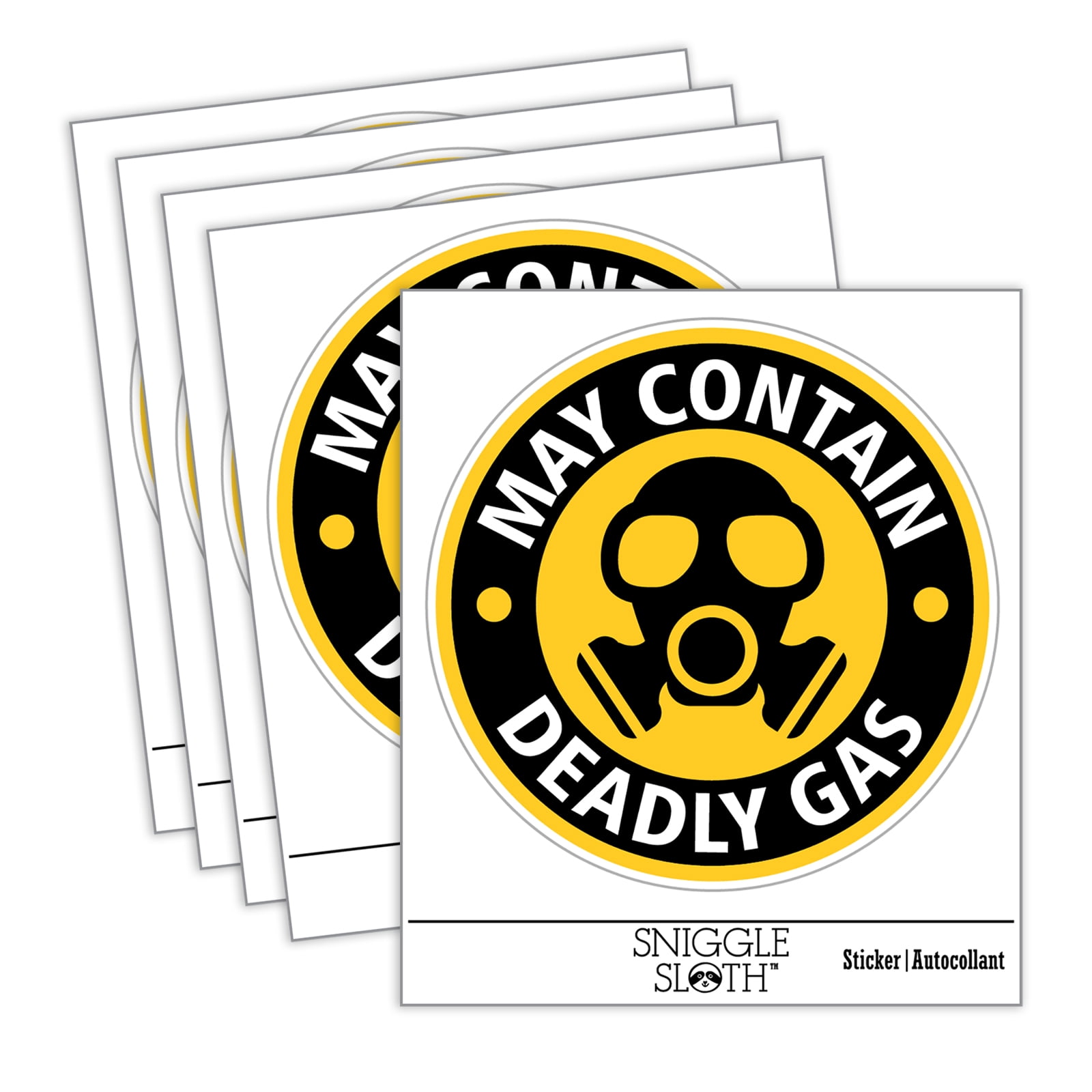 May Contain Deadly Gas Mask Fart Car Window Bumper Water Bottle Phone ...