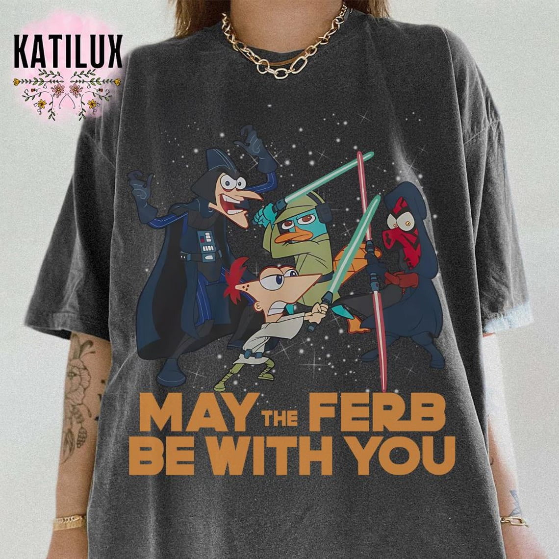 May the Ferb Be With You T-shirt, Disney Phineas & Ferb x Star Wars ...