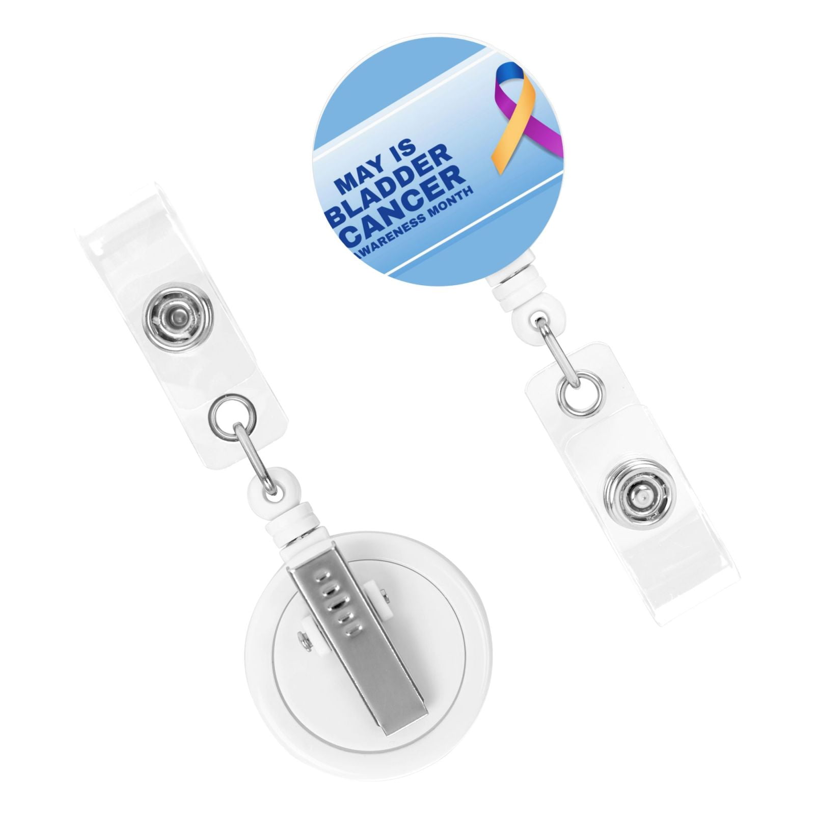 May Is Bladder Cancer Awareness Month Badge Reel Retractable Badge Clip ...
