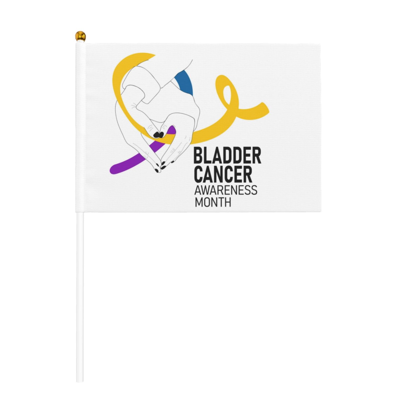 May Is Bladder Cancer Awareness Month Flag Small Mini Hand Held Flags ...