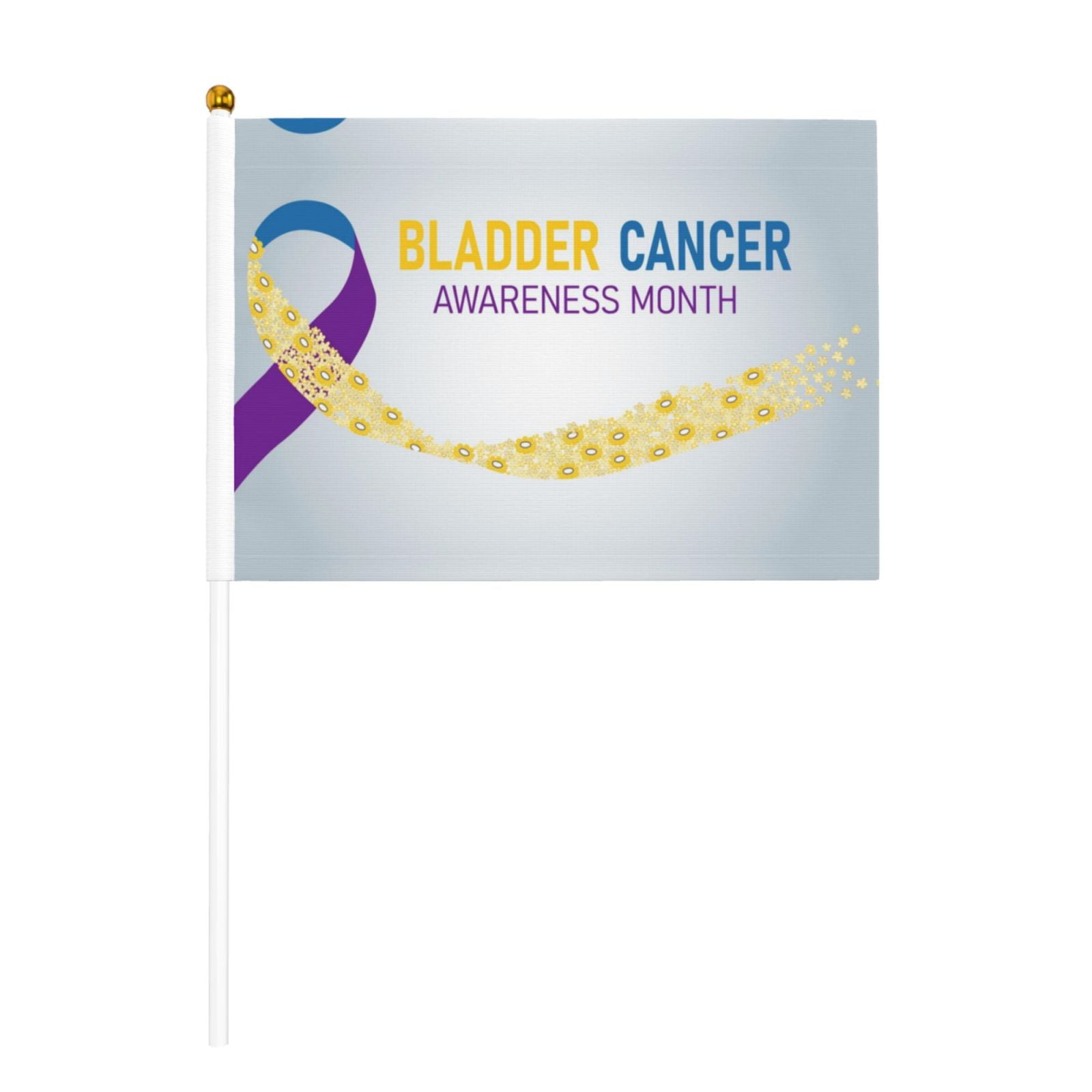 May Is Bladder Cancer Awareness Month Flag Small Mini Hand Held Flags ...