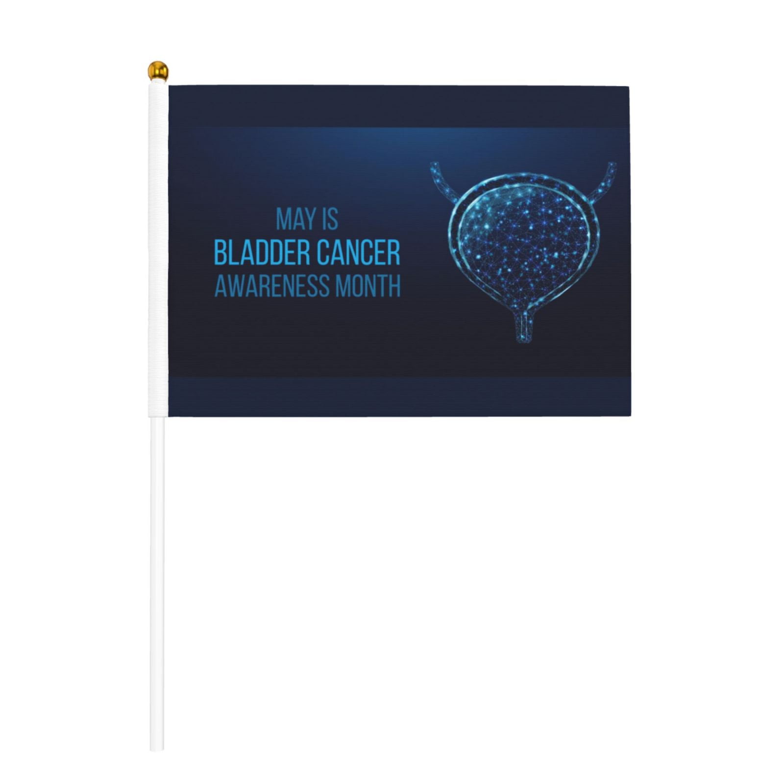 May Is Bladder Cancer Awareness Month Flag Small Mini Hand Held Flags ...