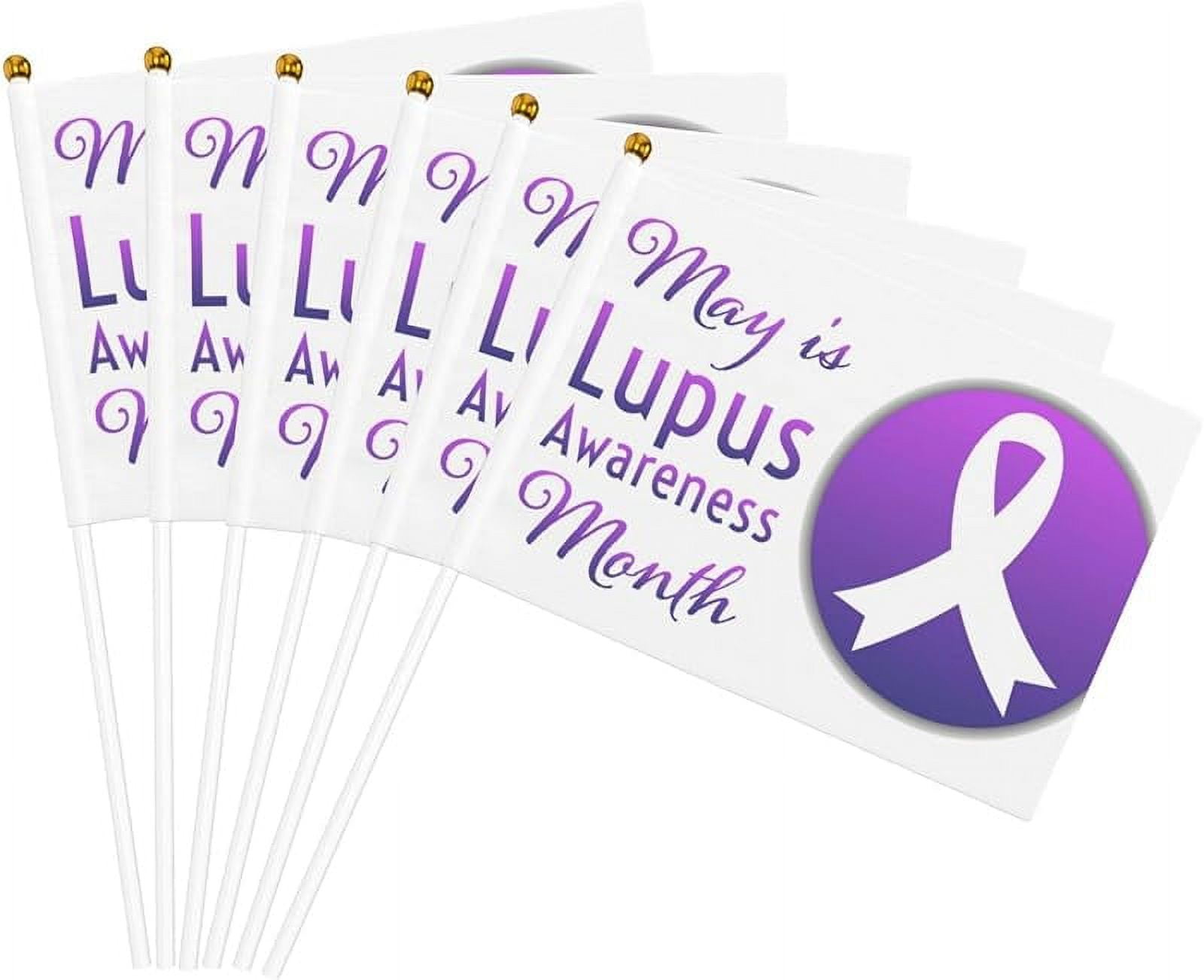 May Is Lupus Awareness Month Flags Hand Held Small Mini Flag On Stick ...