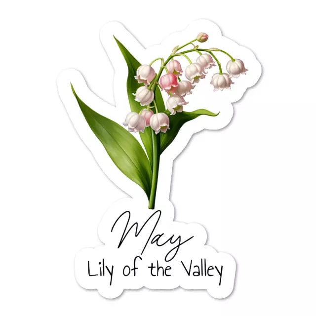 May, Lily Of The Valley, Sticker, Water Resistant, Scrapbooking ...