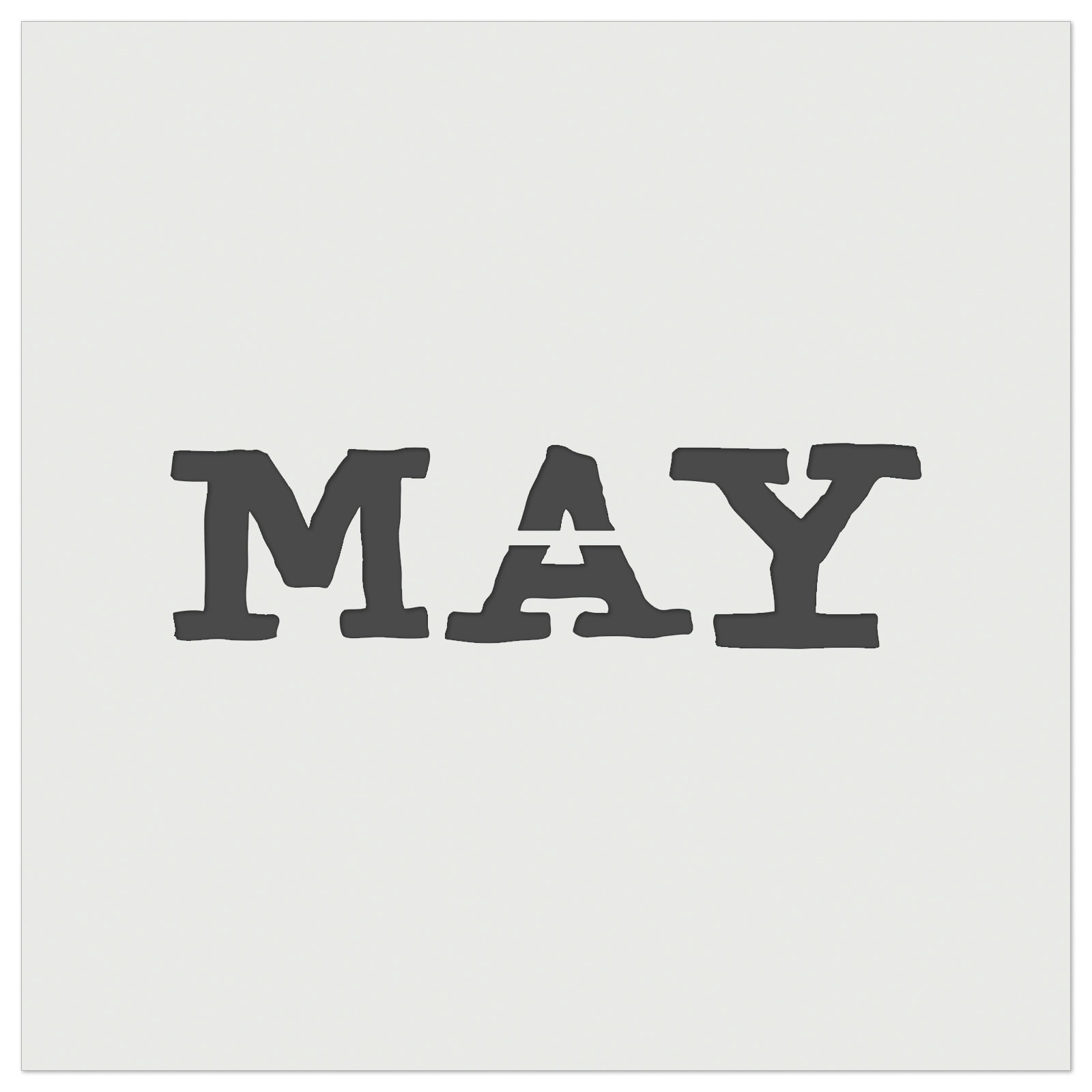May Month Calendar Fun Text DIY Cookie Wall Craft Stencil - 5.5 Inch ...
