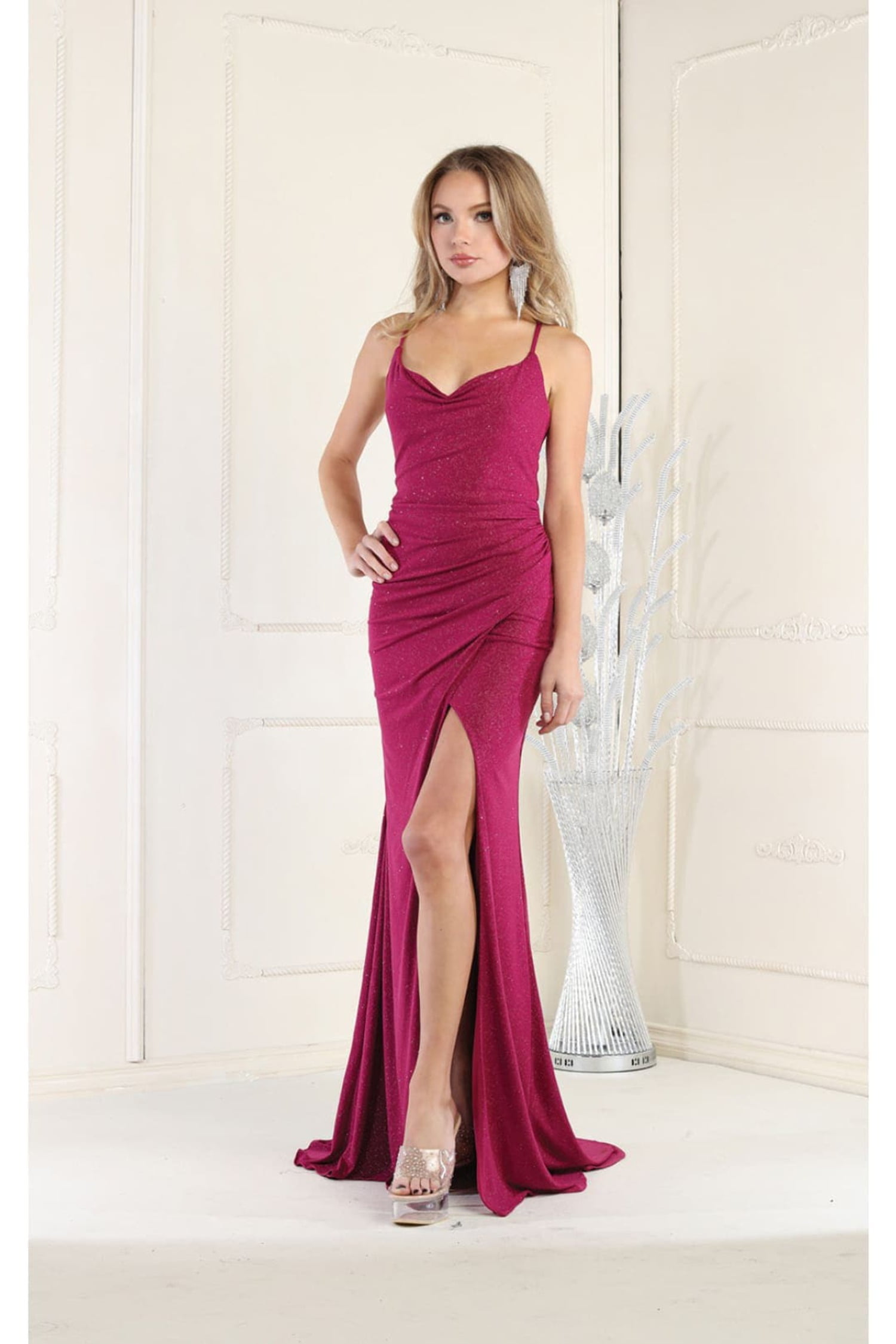May Queen MQ1987 Juniors Womens Sexy Exposed back Prom Evening Dress ...