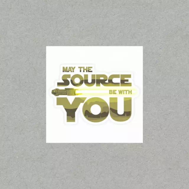 May The Source Be With You Star Wars Geek Laptop Sticker Decalphone ...