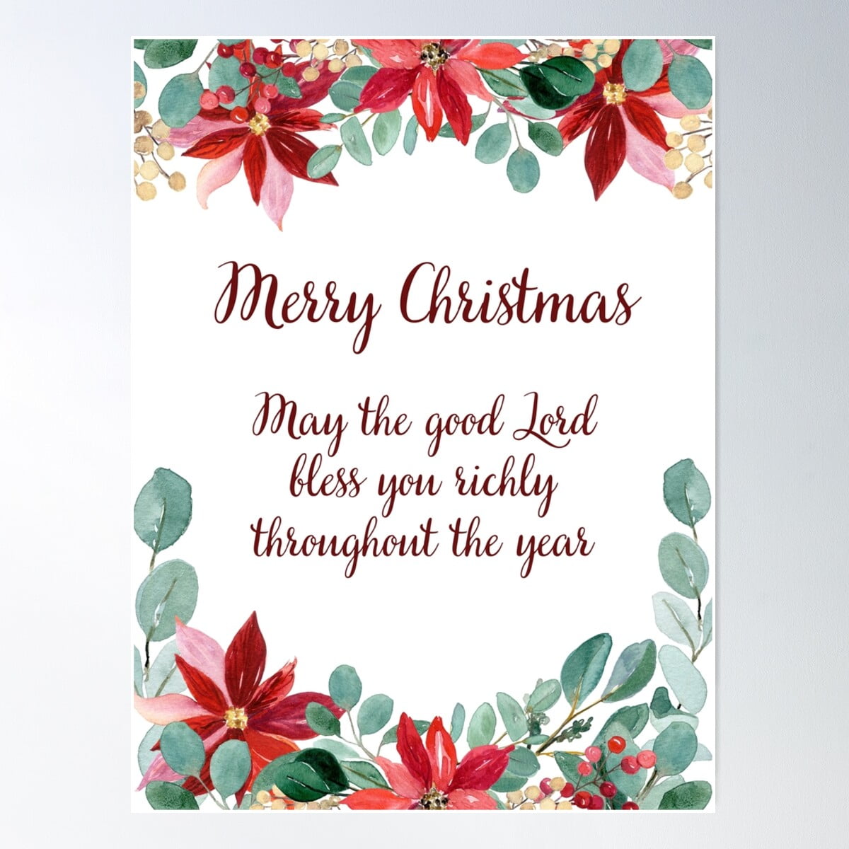 May The Good Lord Bless You Richly Throughout The Year Poster Wall Art ...