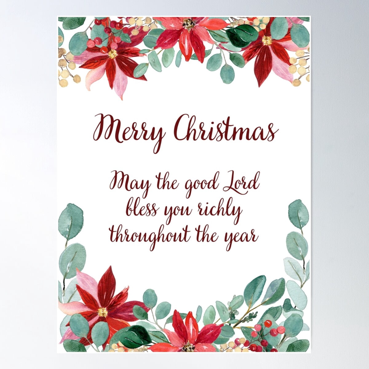 May The Good Lord Bless You Richly Throughout The Year Poster Wall Art ...