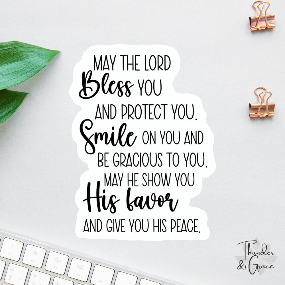 May The Lord Bless You Sticker, Bible Verse Sticker, Bible Journalings ...
