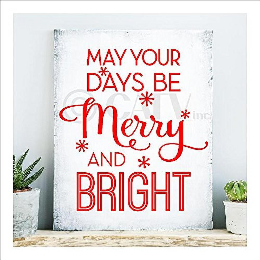 May Your Days Be Merry And Bright Self Adhesive Decals Holiday ...