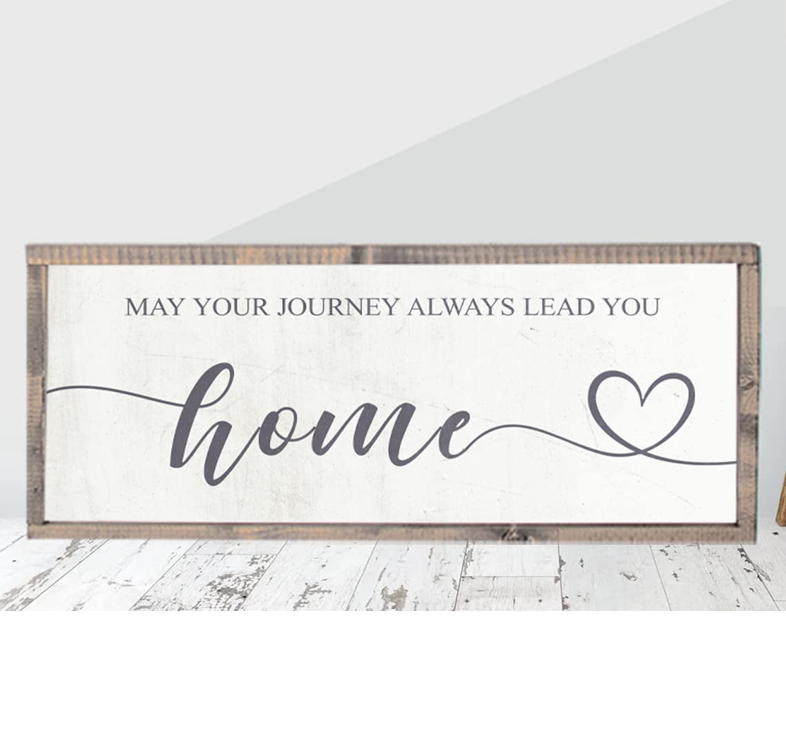 May Your Journey Always Lead You Home Sign Farmhouse Wall Art Decor ...