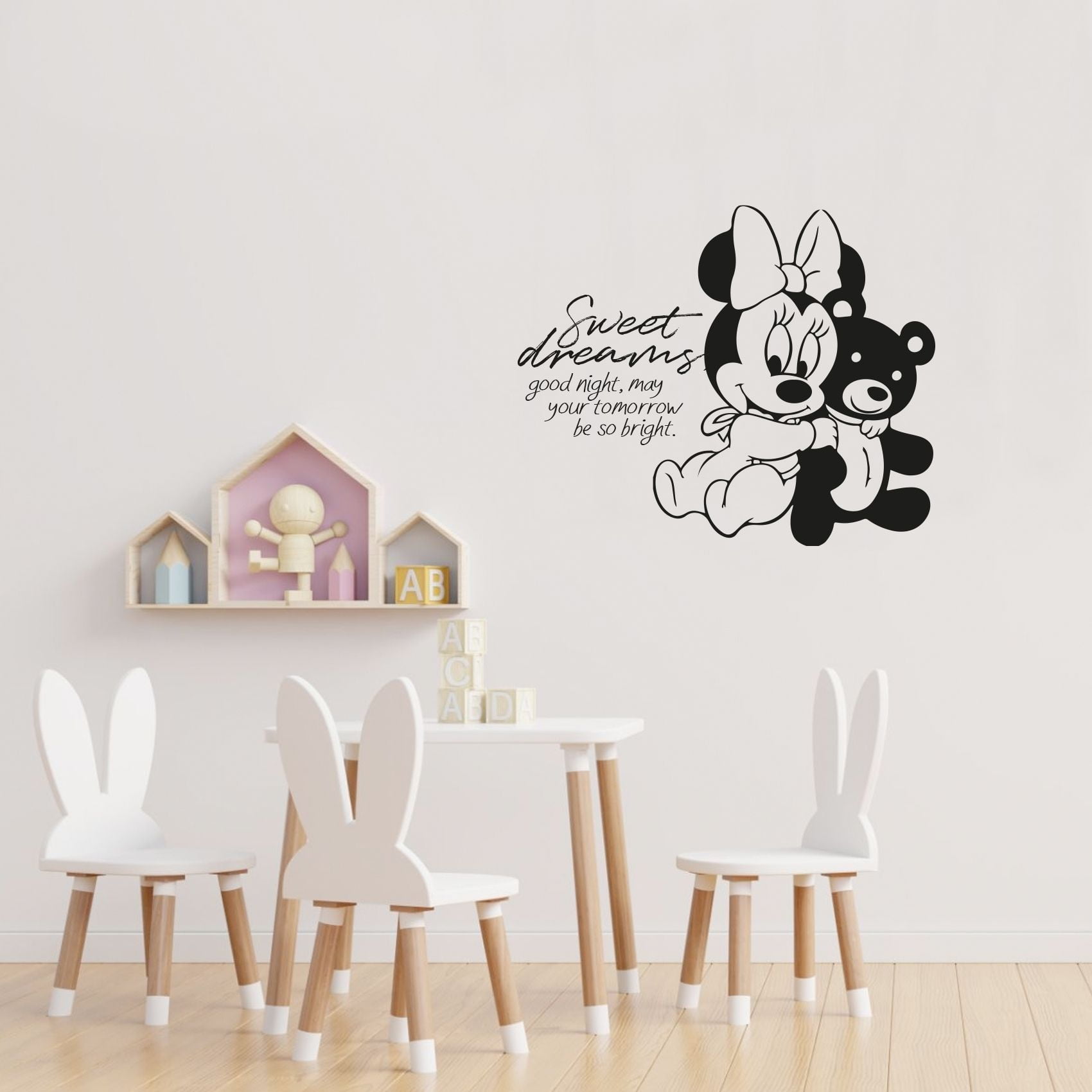 May Your Tomorrow Be So Bright Quotes Cute Baby Minnie Mouse Silhouette ...