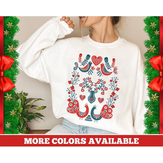 May include White TShirt with a festive Scandinavianinspired design ...
