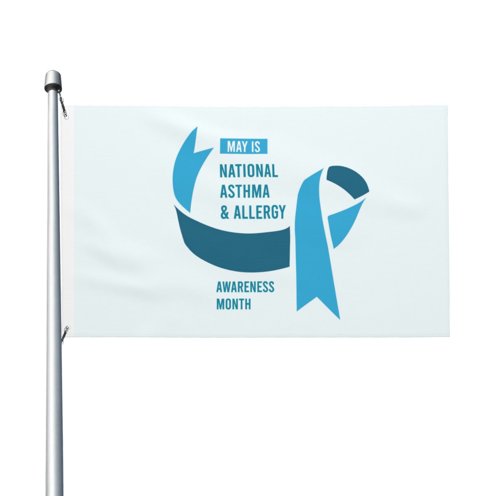May is Asthma and Allergy Awareness Month Flag 3x5 Ft Double-Sided Flag ...