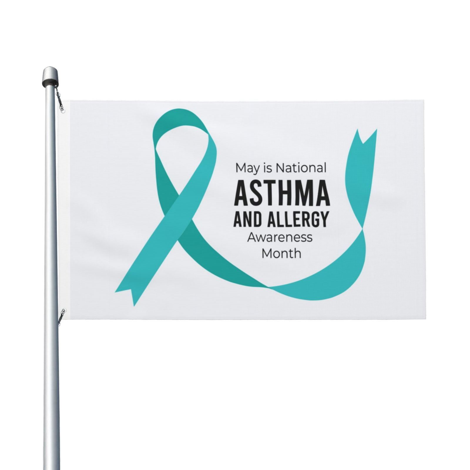 May is Asthma and Allergy Awareness Month Flag 3x5 Ft Double-Sided Flag ...