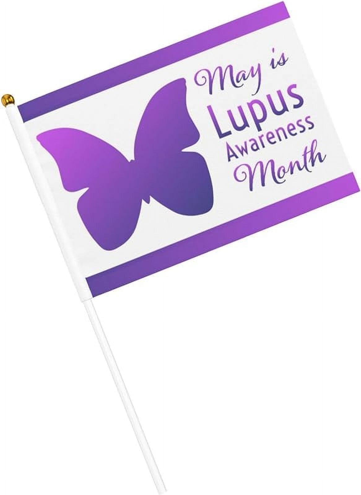 May is Lupus awareness Month Mini Hand Held Flags Small Flag Banner ...