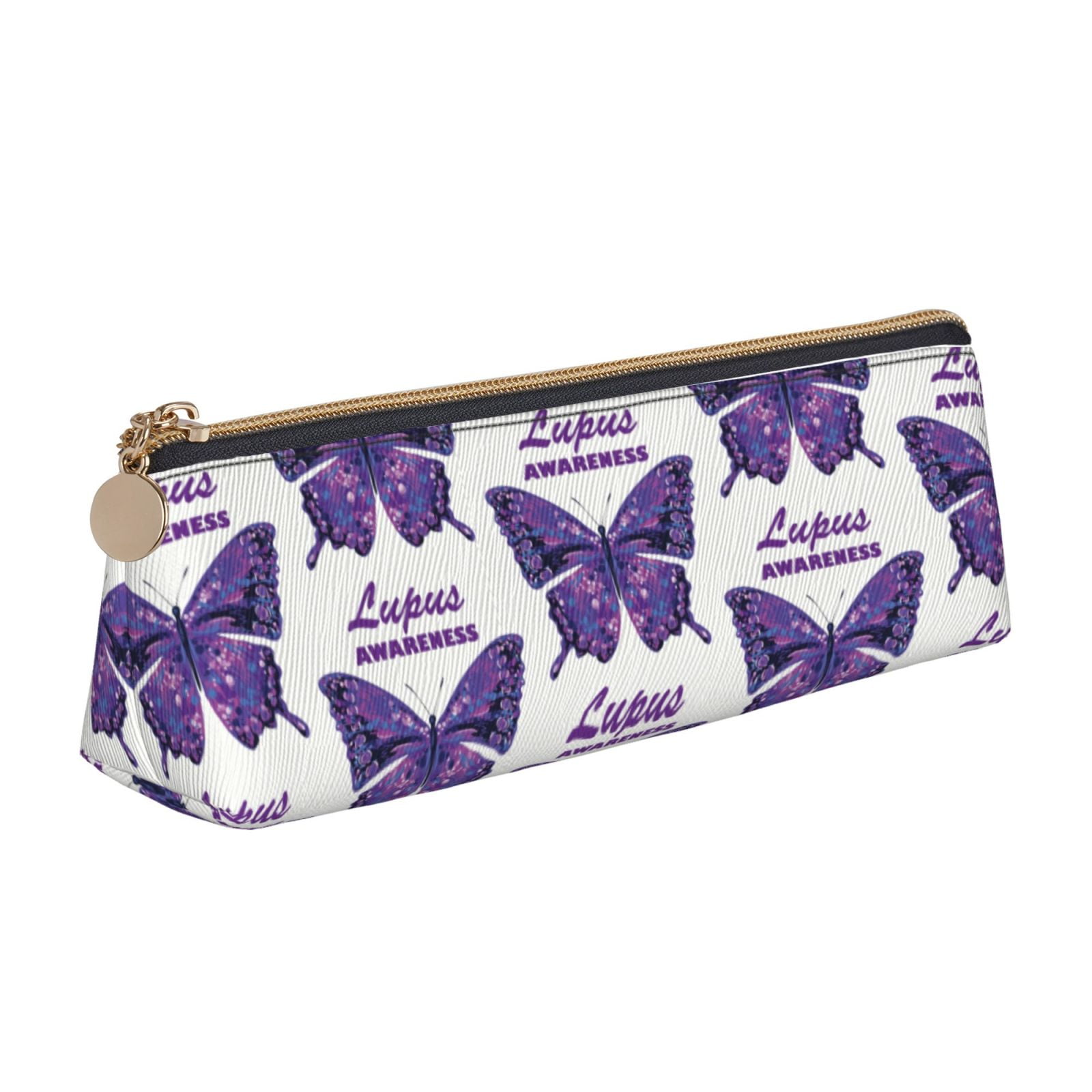 May is Lupus awareness Month Pencil Case with Zipper Leather Pen Pouch ...