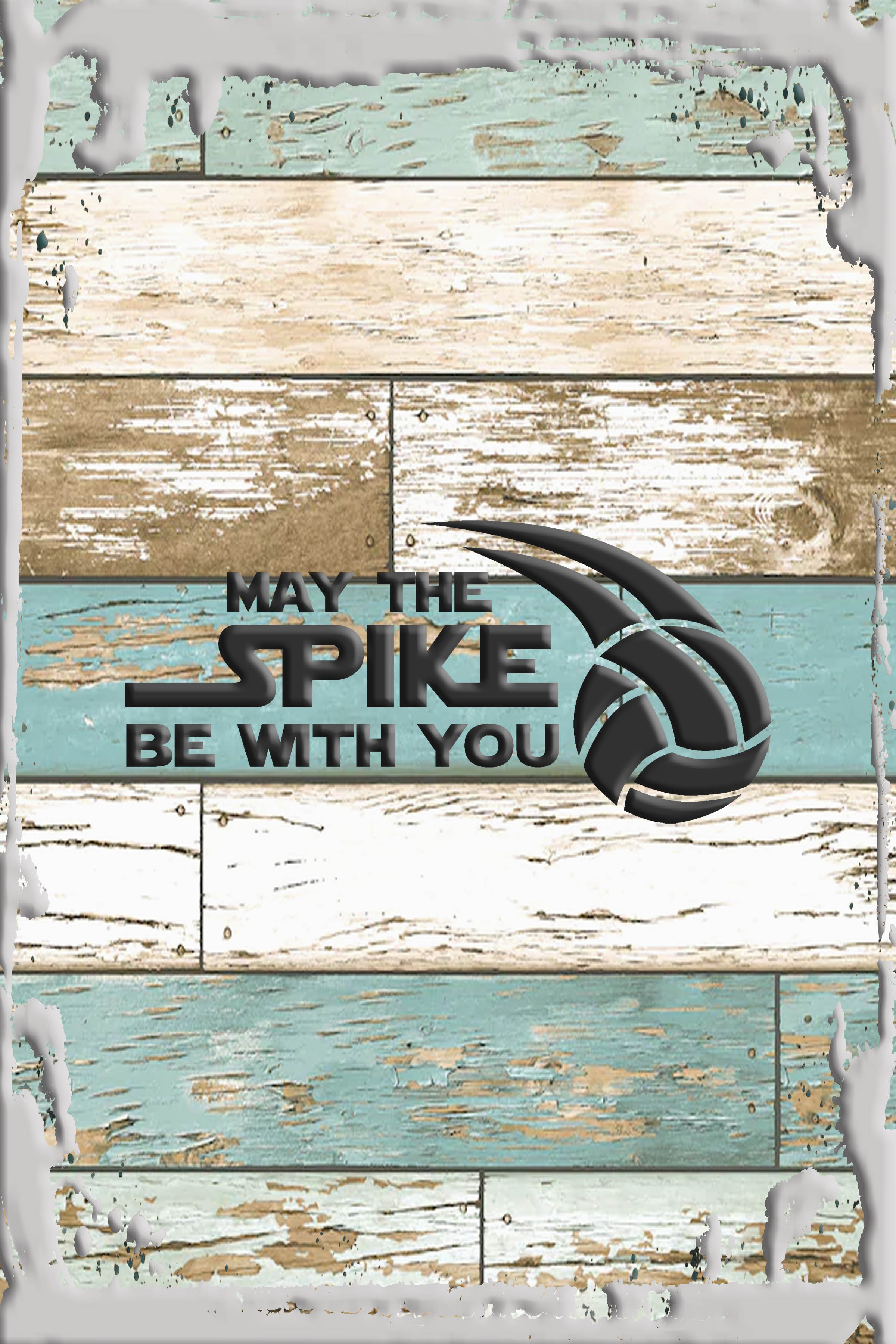 May the spike be with you funny volleyball star wars pun sports White ...