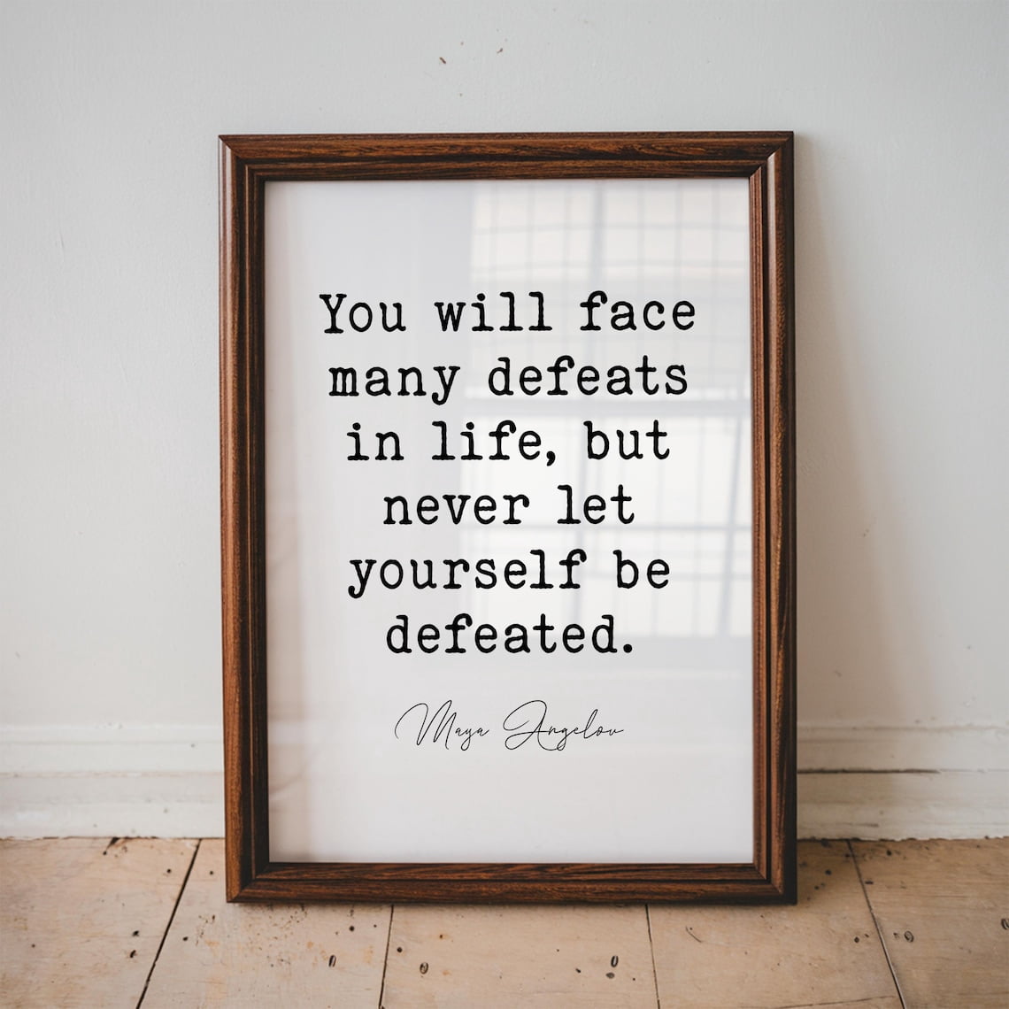 Maya Angelou Quote Inspirational Bedroom Decor Typography Home Art