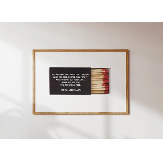 Maya Angelou Quote Print Inspirational Wall Art Minimalist Black And ...